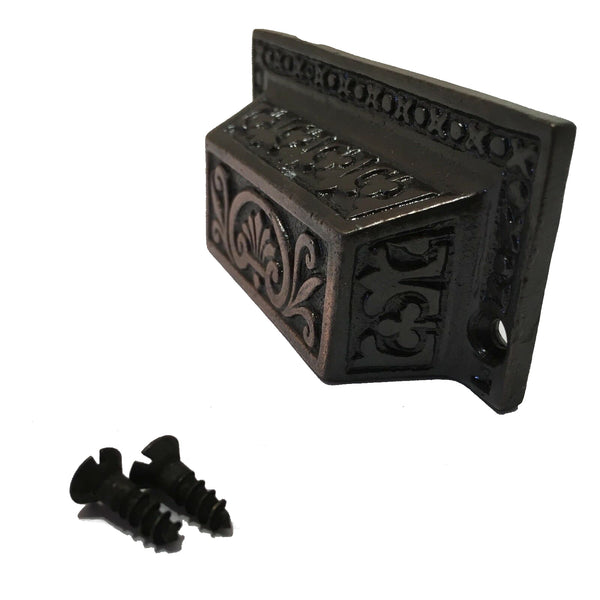 Victorian Rectangular bin pull – Liz's Antique Hardware